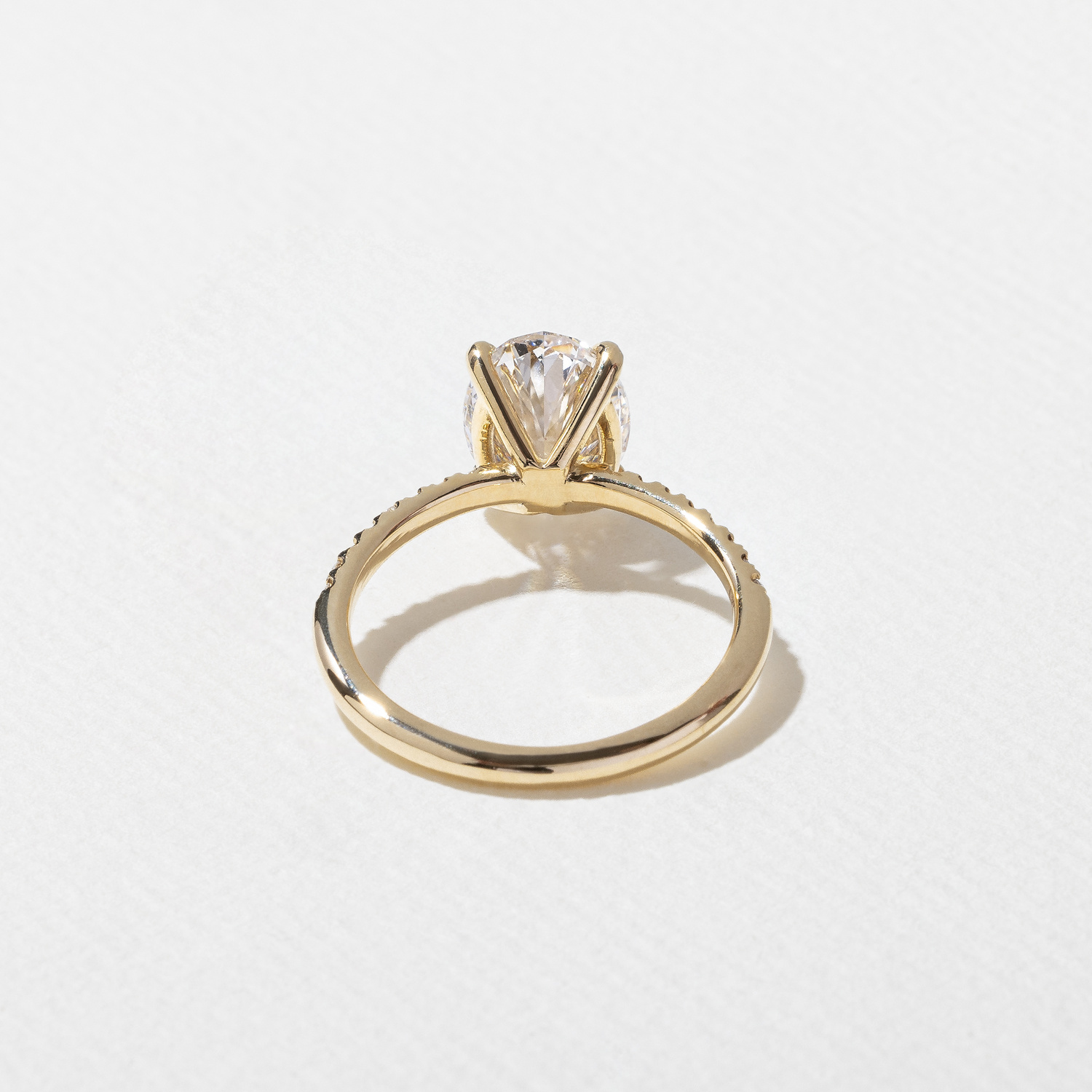 Grace Oval Solitaire with Pavé · Eliette